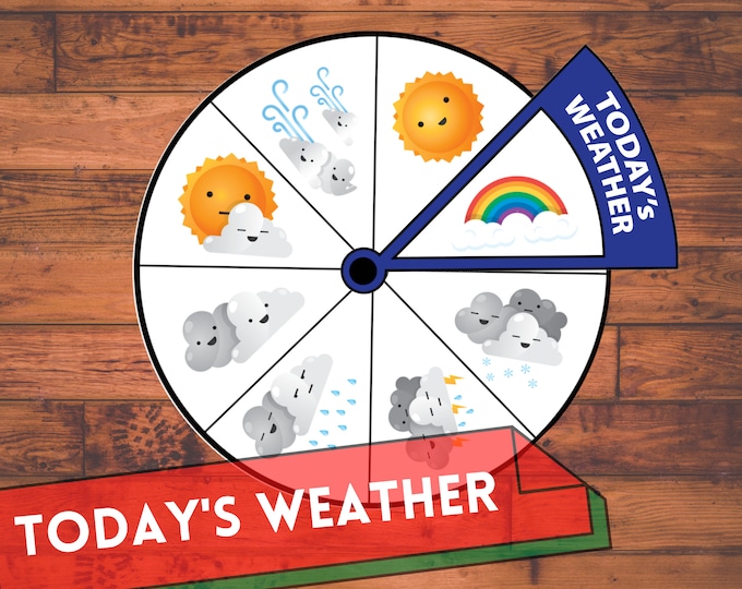 Weather Wheel Printable Circle Time Activity Today's - Etsy