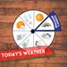 Weather Wheel Printable | Circle Time Activity Today's Weather | Kids ...