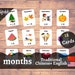 Months of the Year Traditional CHINESE Flash Cards 12 - Etsy