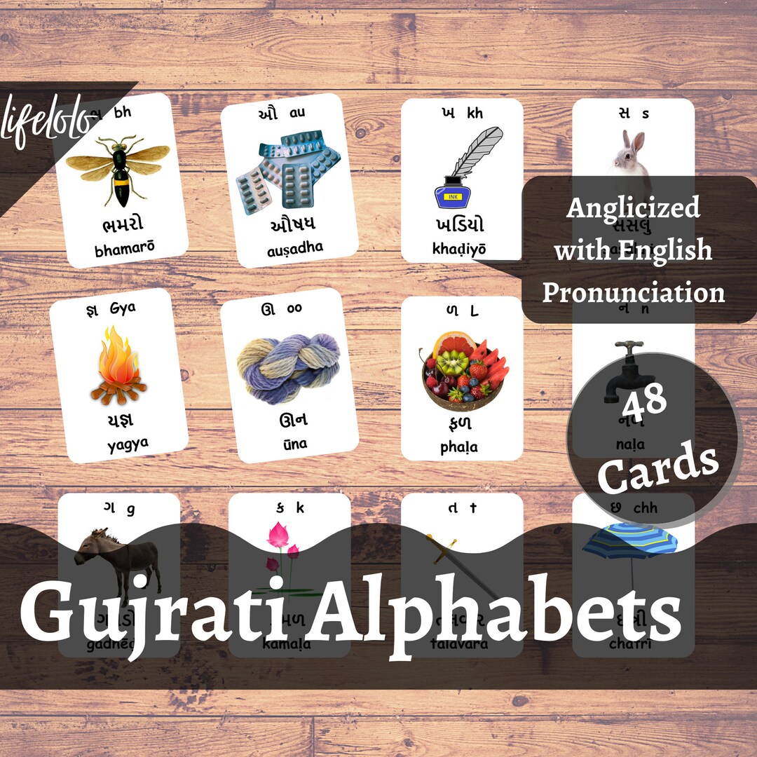 Learn Gujarati Alphabets Flash Cards, English Pronunciation, Preschool ...