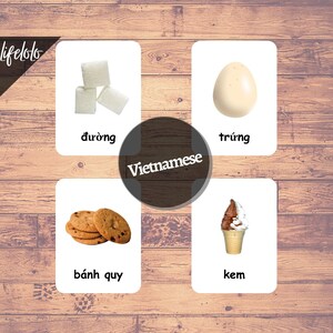 First Foods - VIETNAMESE, 48 Vietnamese Flash Cards, English Bilingual ...