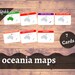 OCEANIA MAPS Flash Cards, Montessori Cards, Three Part Cards ...