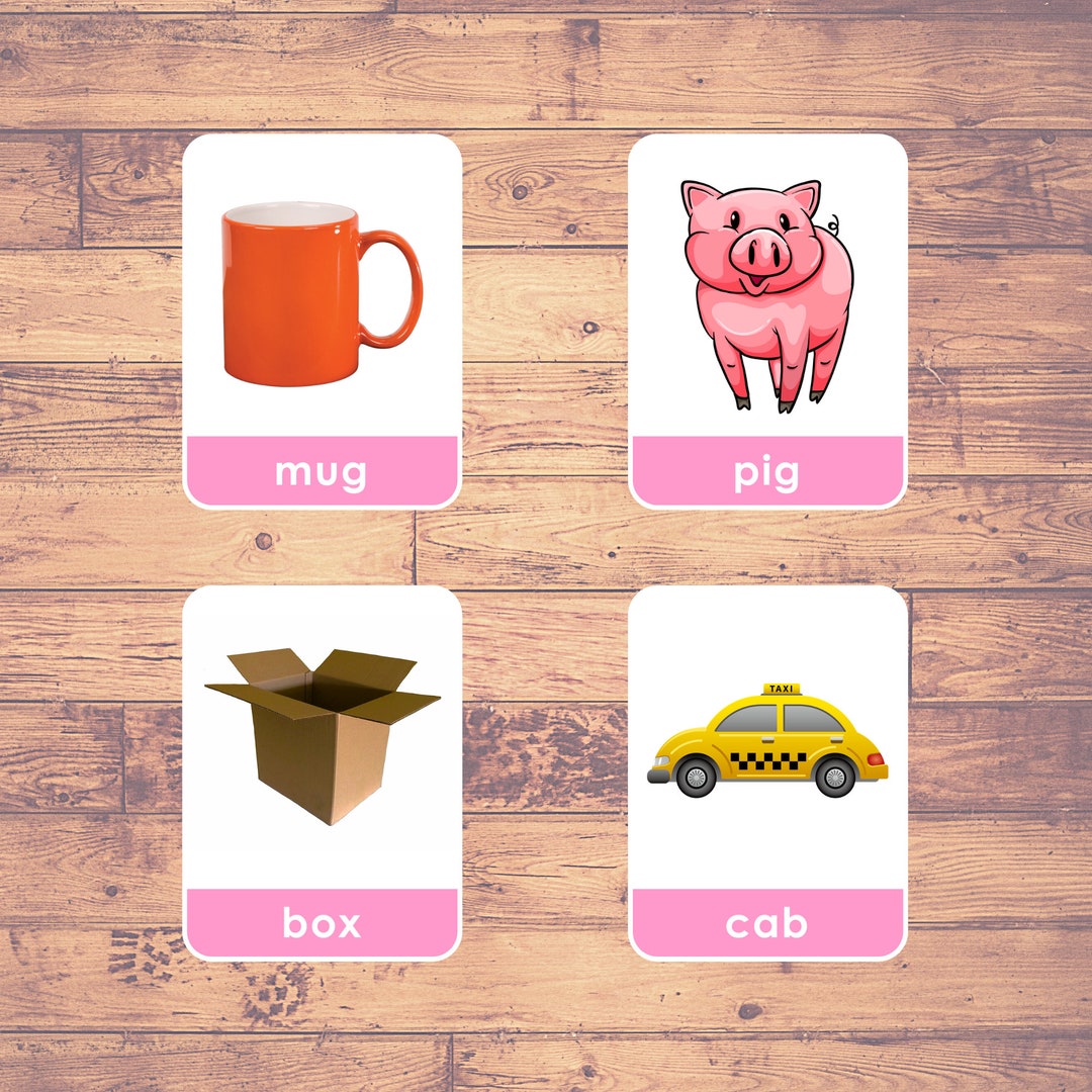 Pink Series (50 Cards) - Flashcards | Montessori | Homeschooling ...