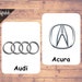 Car Brands - Car Logos, Automotive Logos, Car Companies, 52 Flash Cards ...