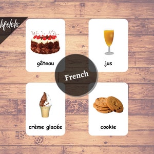 First Foods - FRENCH, 48 French Flash Cards, English Bilingual Cards ...