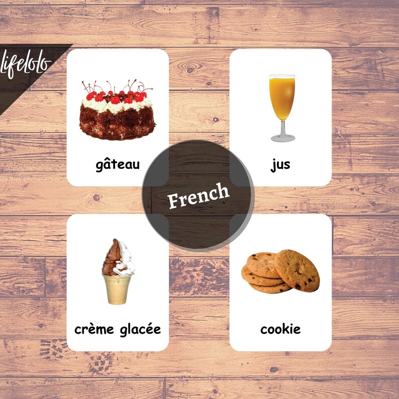 First Foods - FRENCH, 48 French Flash Cards, English Bilingual Cards ...