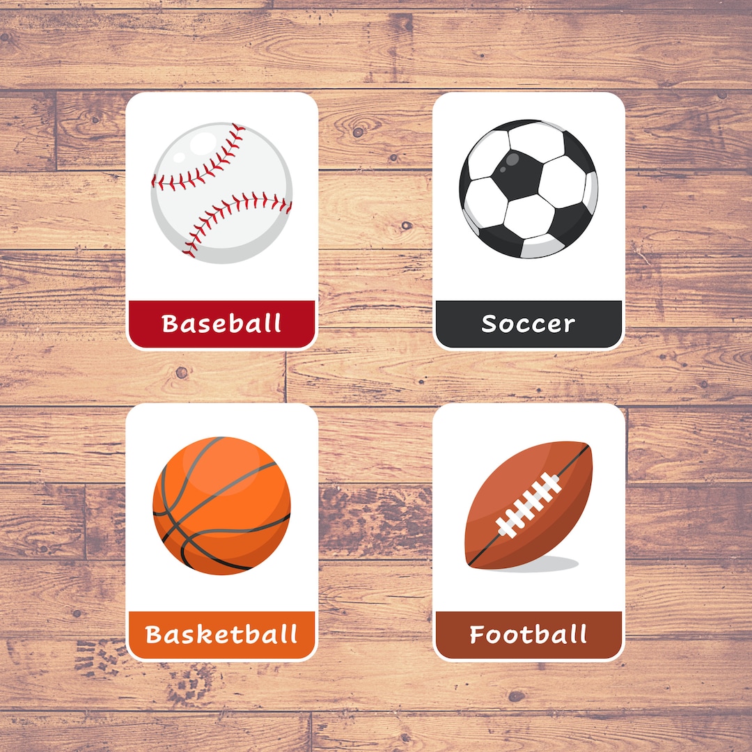 Sport Balls Flash Cards | 26 Montessori Cards | Early Elementary ...
