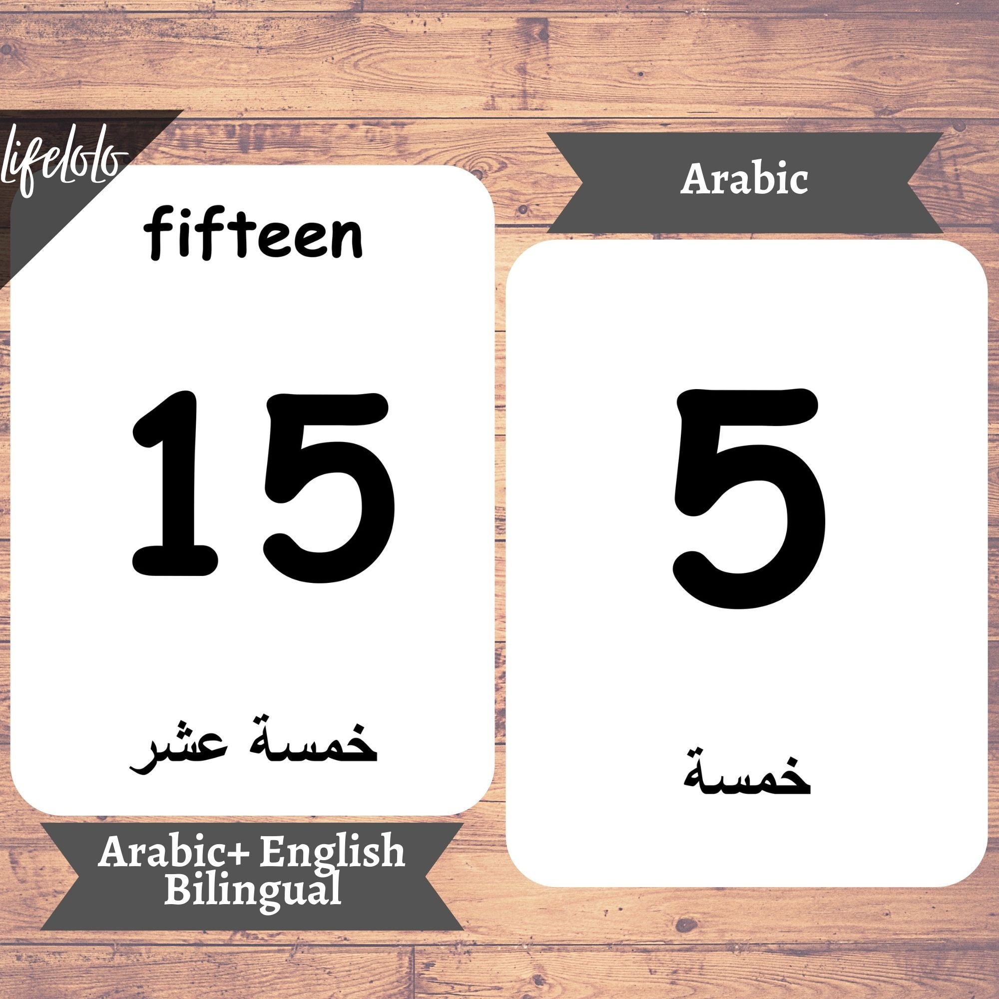 Numbers in Arabic 30 Cards Arabic Flash Cards Montessori | Etsy