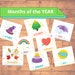 Months of the Year Printable Homeschool Worksheets Memory Games Morning ...