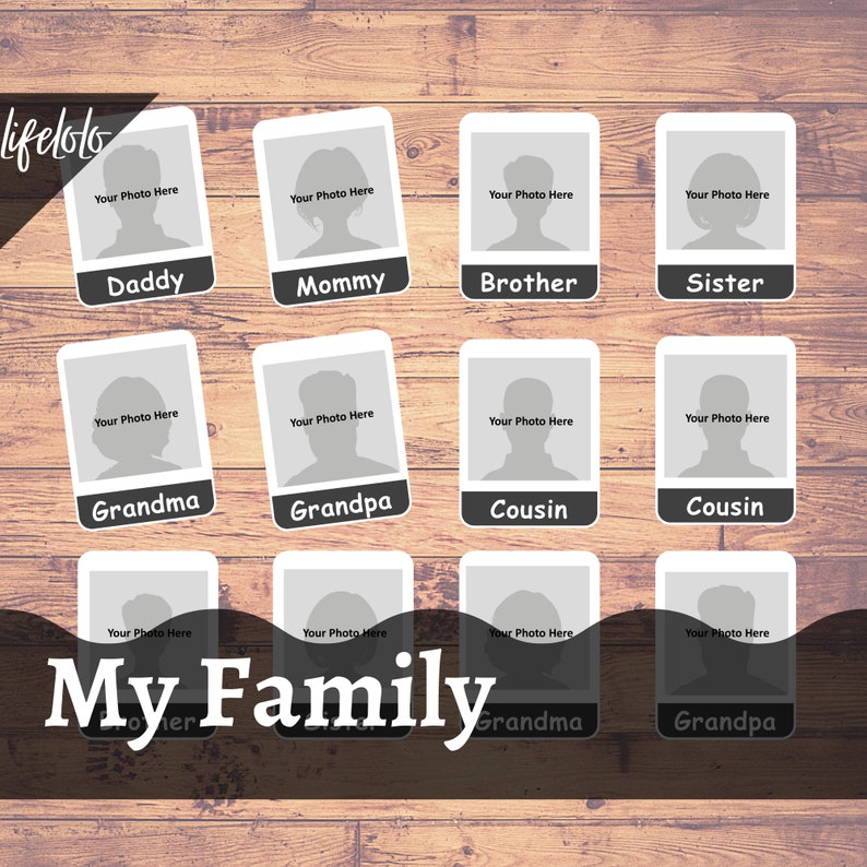 My Family Family Fun Flash Cards Family Flash Cards | Etsy