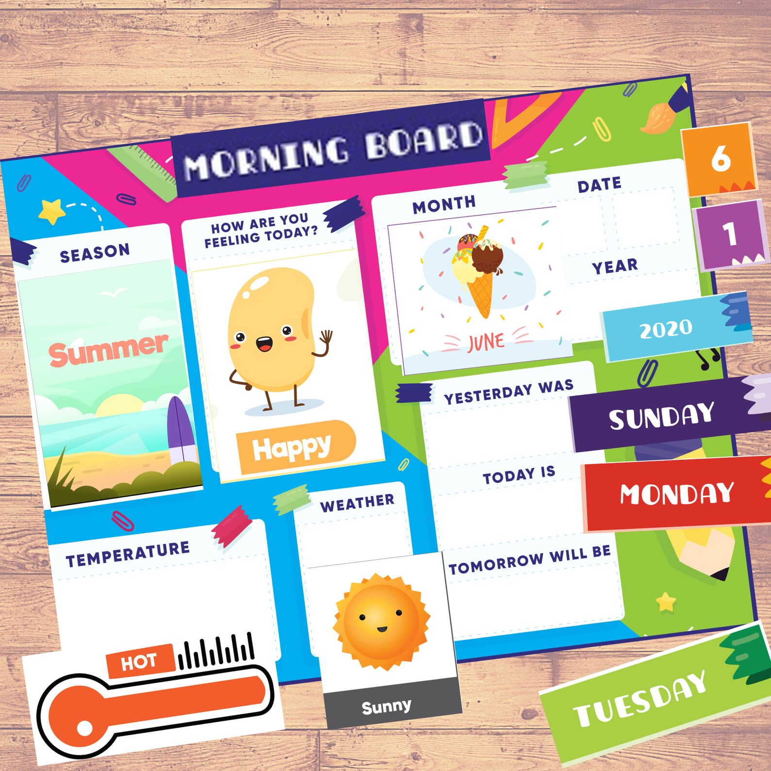 Morning Board Printable Morning Routine Chart Toddler Kids - Etsy