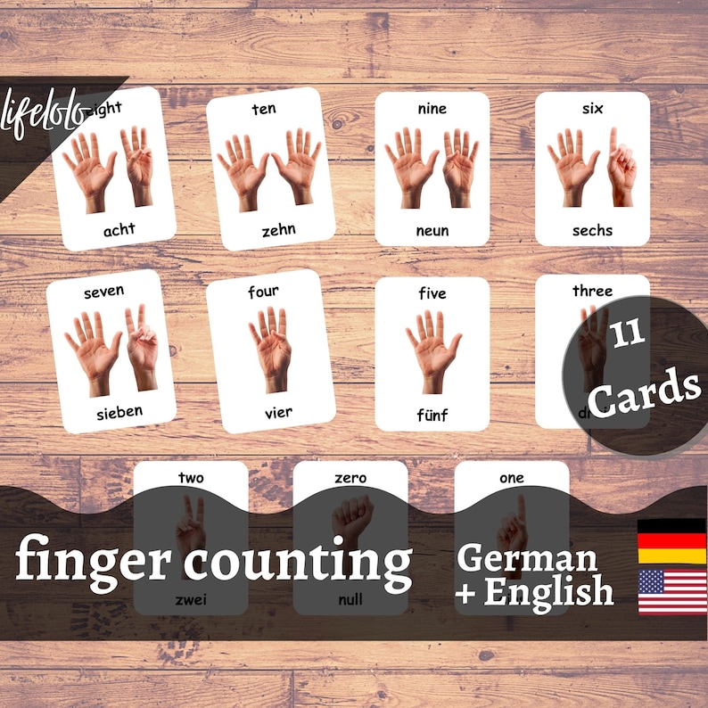 GERMAN Numbers Counting Flashcards Deutsche Learn German - Etsy
