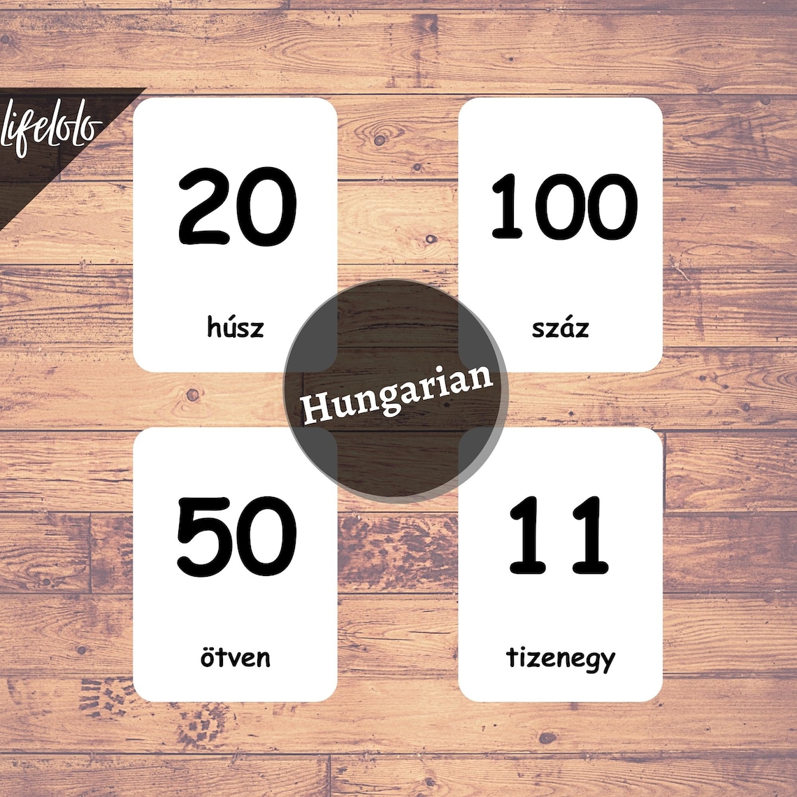 Numbers in Hungarian 30 Cards Hungarian Flash Cards | Etsy