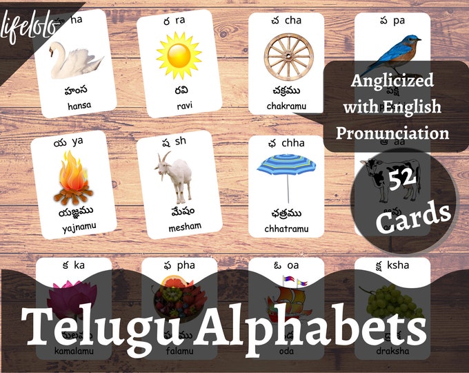 Printable Telugu Flashcards - Etsy India