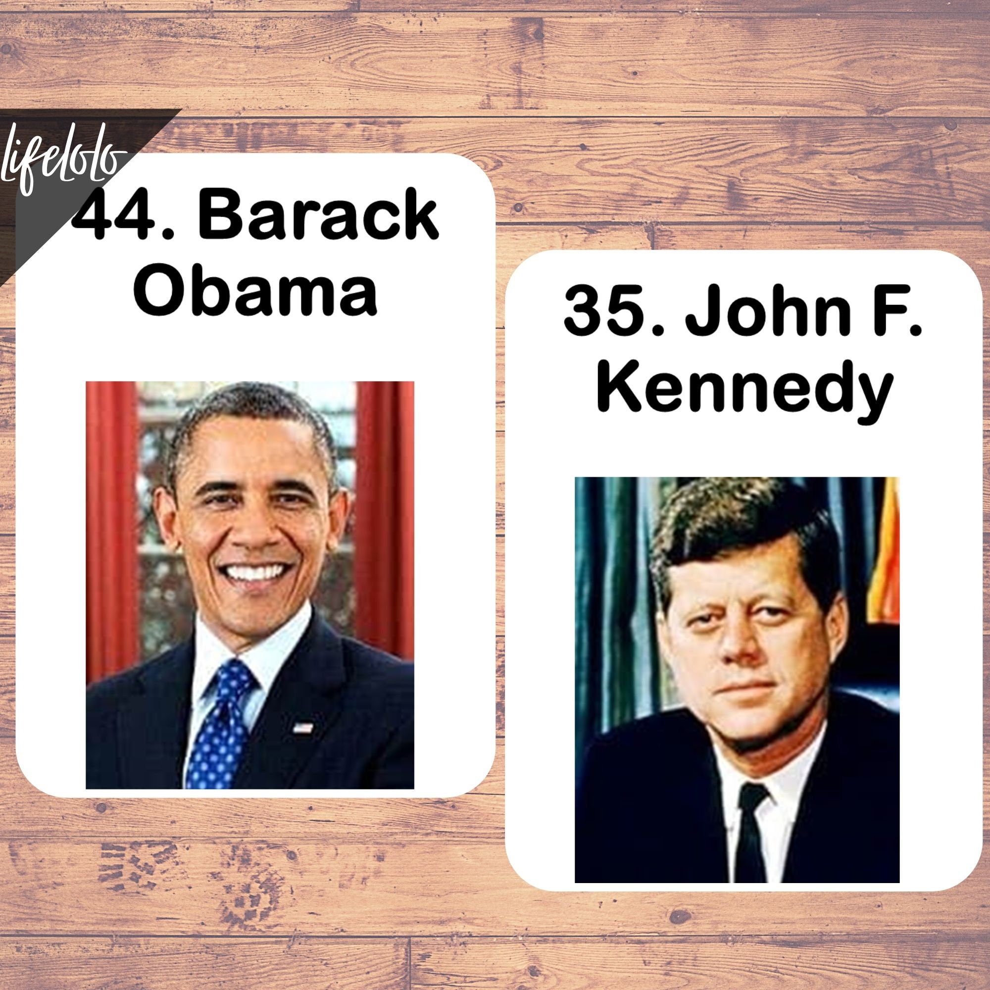 United States Presidents in ORDER Flash Cards American | Etsy