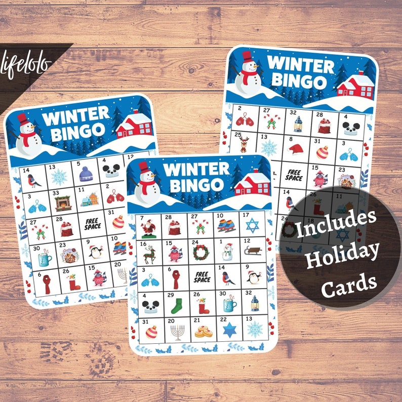 Themed Bingo Cards Printed Laminated Bingo Holidays Bingo - Etsy