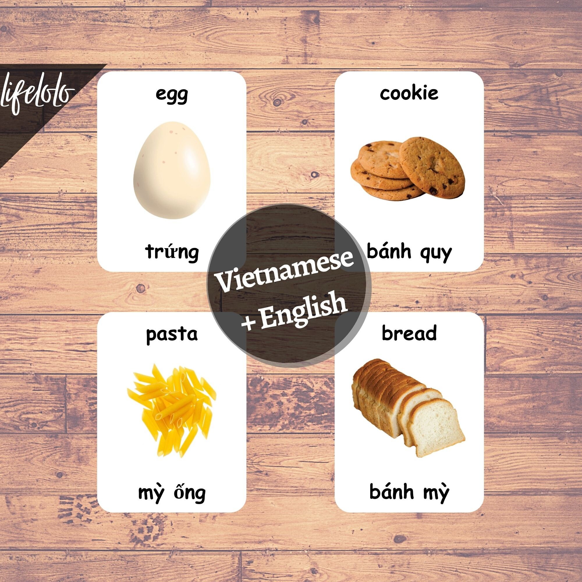 First Foods VIETNAMESE 48 Vietnamese Flash Cards English | Etsy