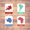 Continents Flash Cards | Montessori Cards, Homeschooling, Kids ...
