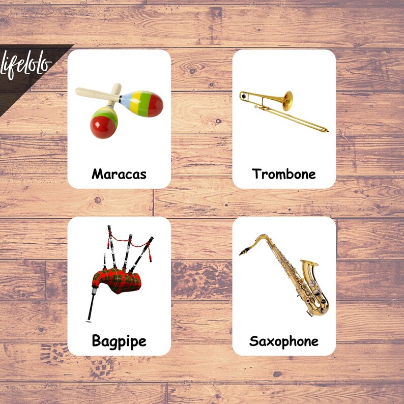 Musical Instruments (30 Cards) - Flashcards | Montessori ...