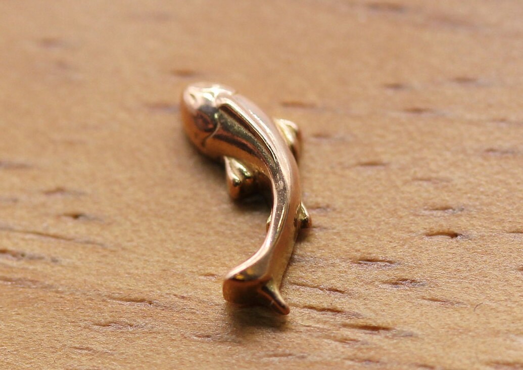 Koi Fish Push Pin 14k Solid Gold NOT Plated or Filled - Etsy