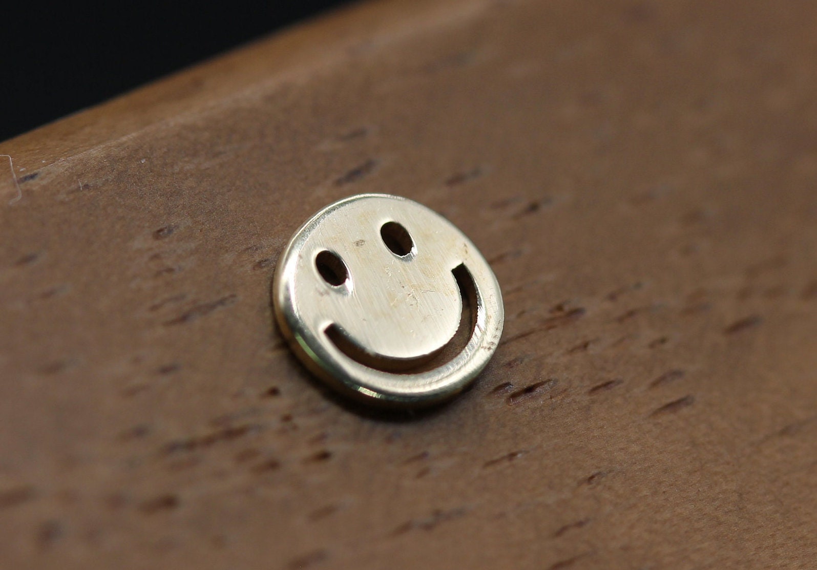Smiley Face Push Pin 14k Solid Gold (NOT Plated or Filled) - Etsy