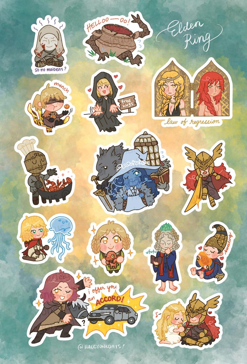 Elden Ring Sticker Sheets - Etsy