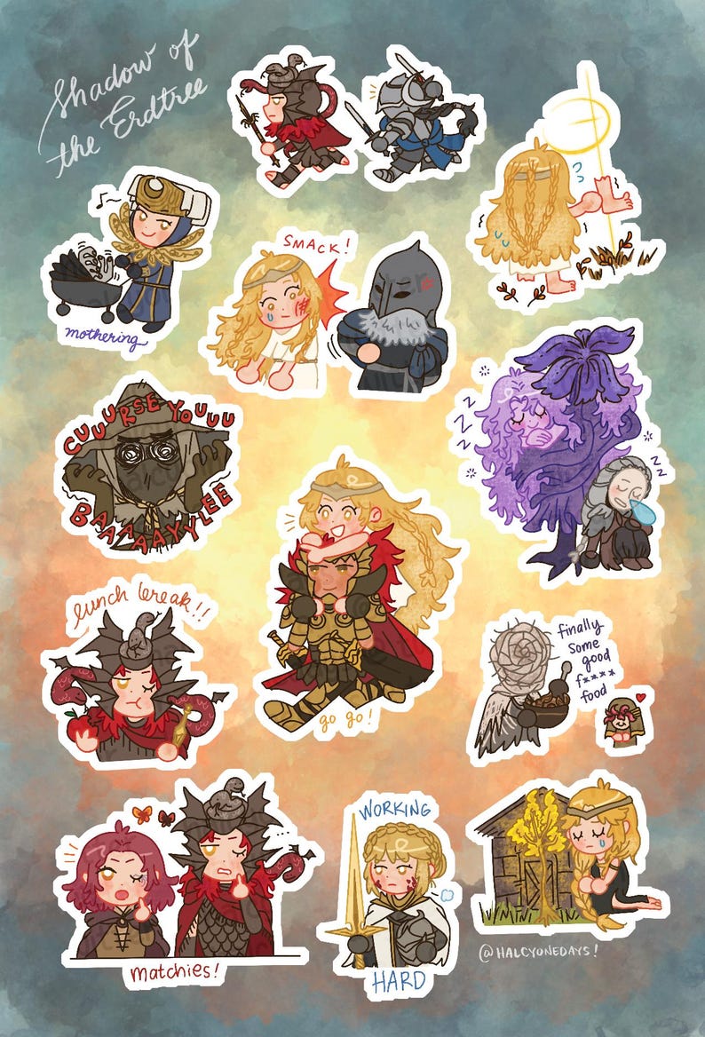 Elden Ring Sticker Sheets - Etsy