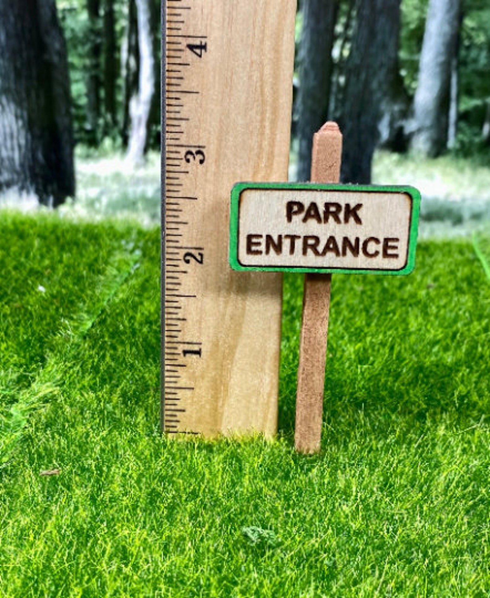 Miniature Park Entrance Sign, Fairy Garden Accessories, Garden ...
