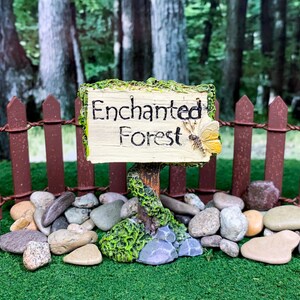 Fairy Garden Sign Enchanted Forest Miniature Sign Butterfly | Etsy