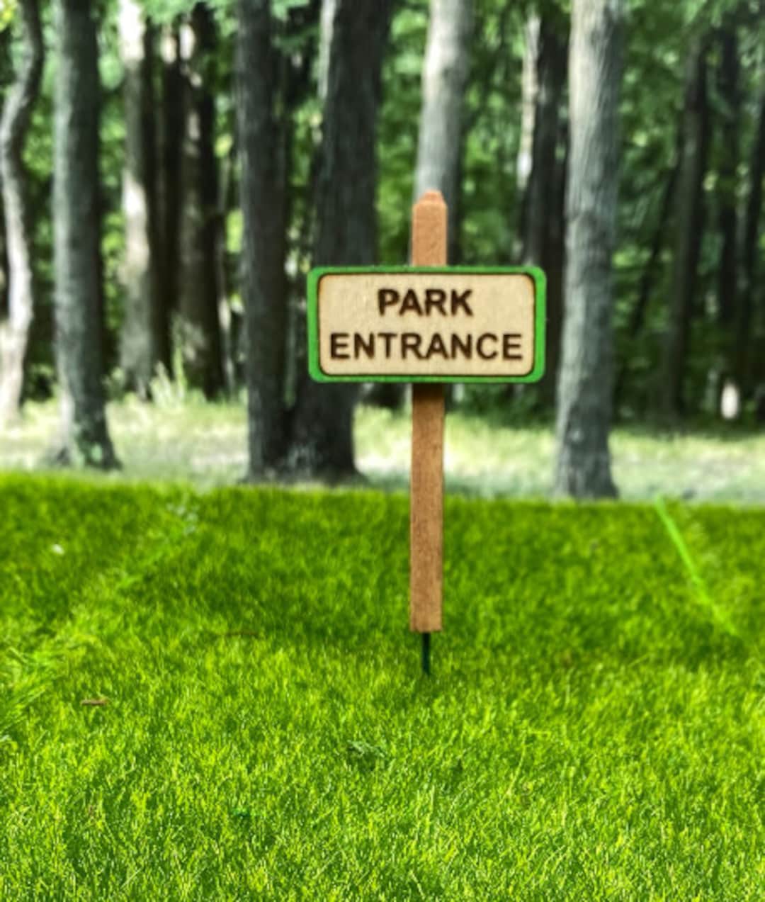 Miniature Park Entrance Sign - National Park Wood Sign - Fairy Garden ...