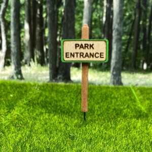 Miniature Park Entrance Sign - National Park Wood Sign - Fairy Garden ...
