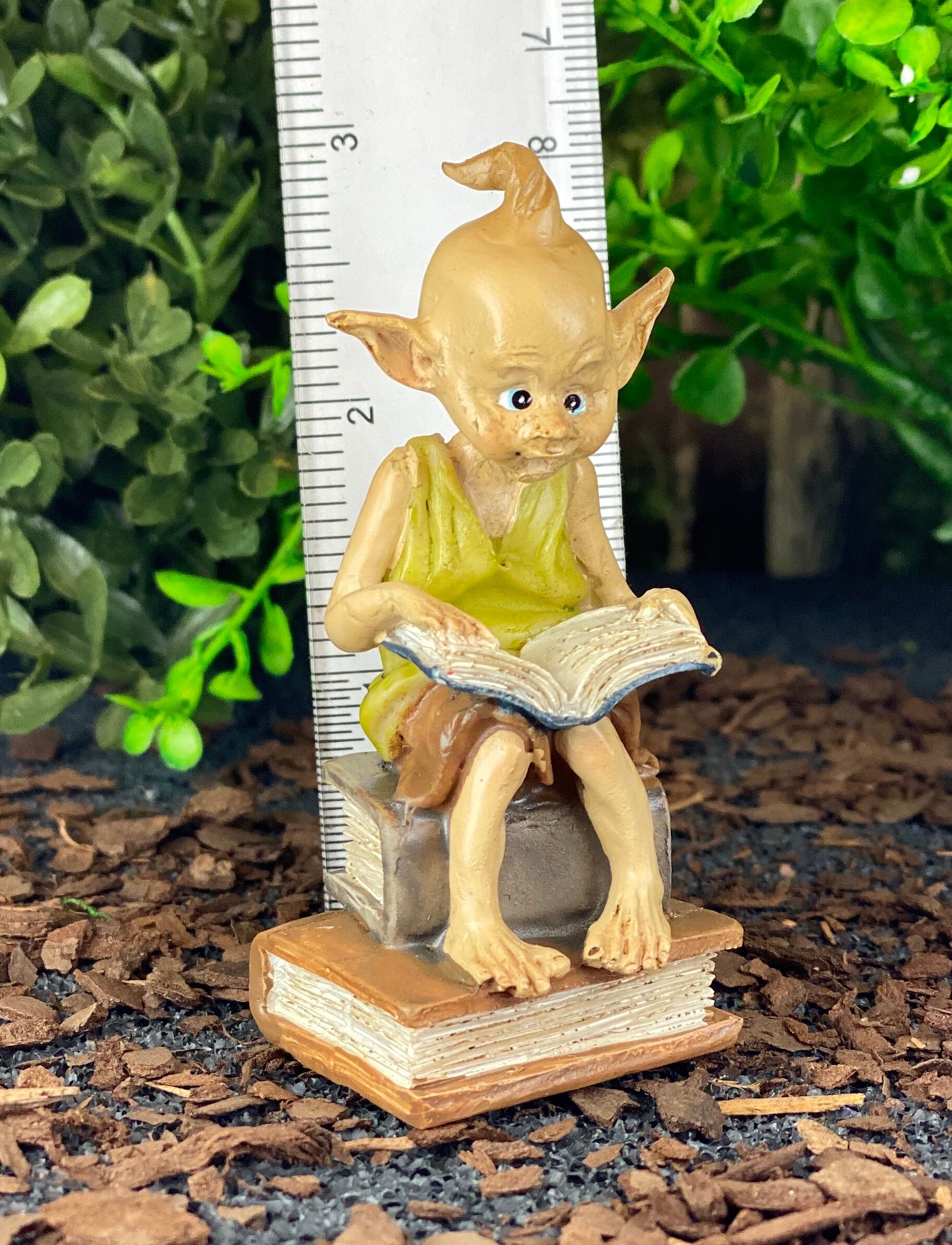 Fairy Garden Pixie Figurine Reading 3 Tall Fairy | Etsy
