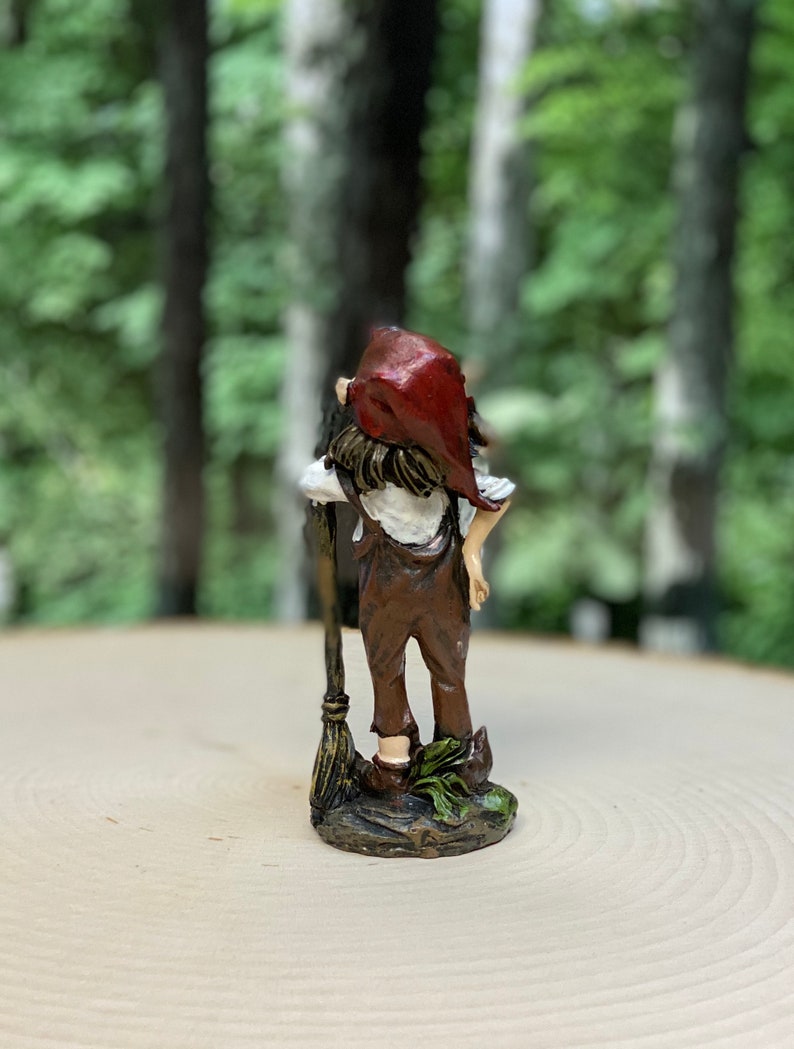 Miniature Garden Pixie With Broom Pixie Figurine 4 - Etsy