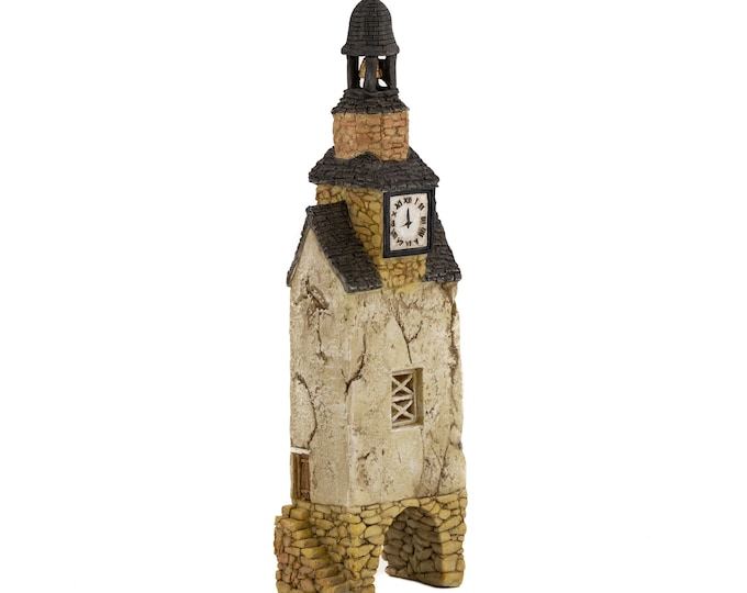 Miniature Faux Stone Clock Tower Fairy Garden House - Etsy