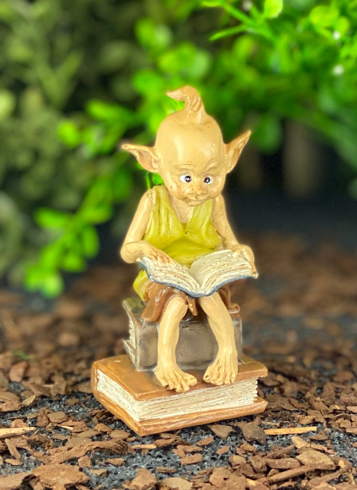 Fairy Garden Pixie Figurine Reading 3 Tall Fairy | Etsy