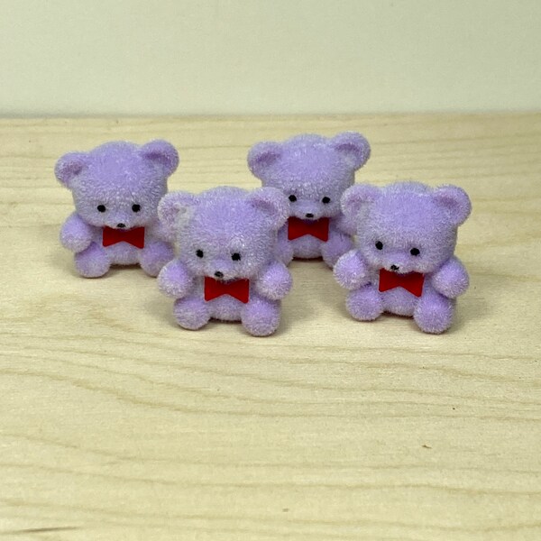 Flocked Teddy Bear - Etsy