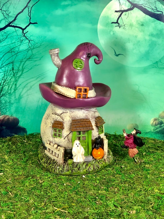 Halloween Witch Hat House Fairy Garden Supply Halloween | Etsy