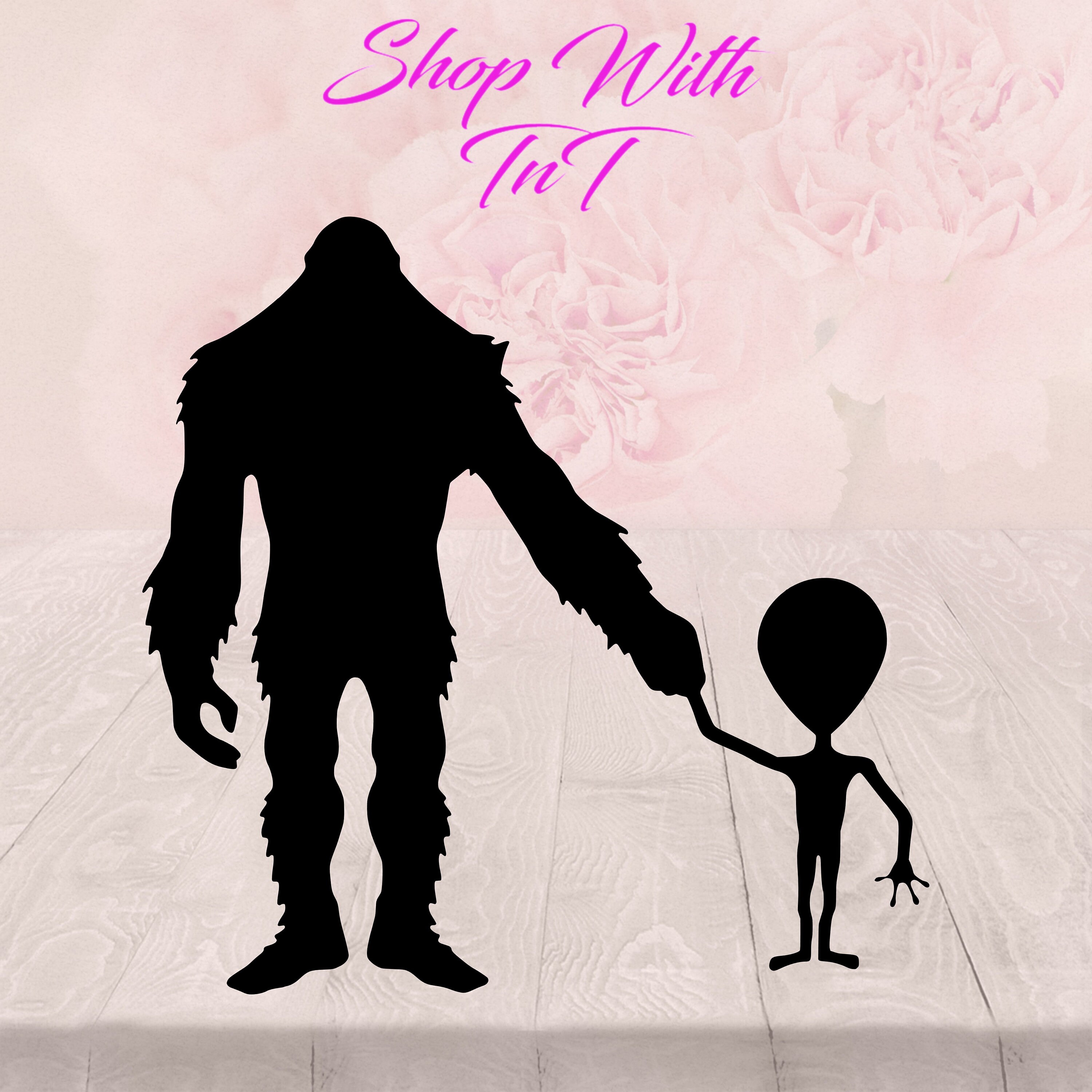 Bigfoot Alien Holding Hands Anything With a Flat Surface - Etsy
