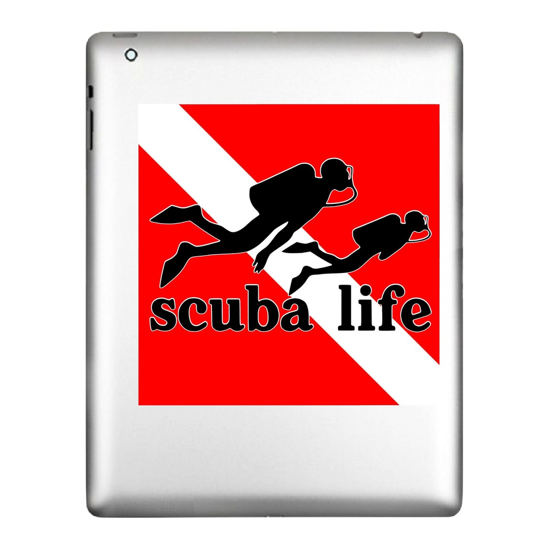 Scuba Life Diver Down, Scuba Divers Decal, Scuba Diving Sticker, Scuba Divers Couple, Sea Life ...
