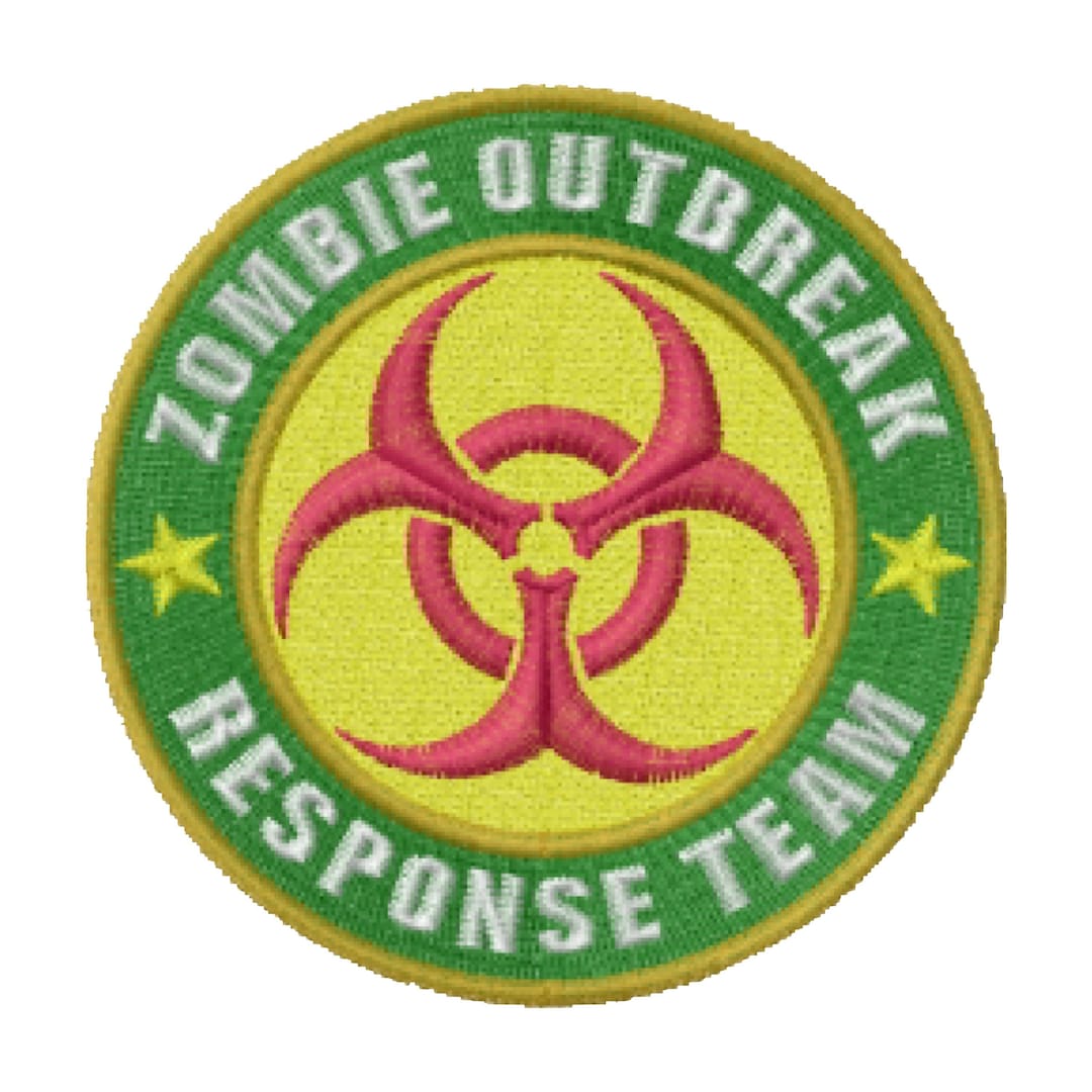 Zombie Outbreak Response Team Iron-on Patch - 3" Diameter Embroidered ...