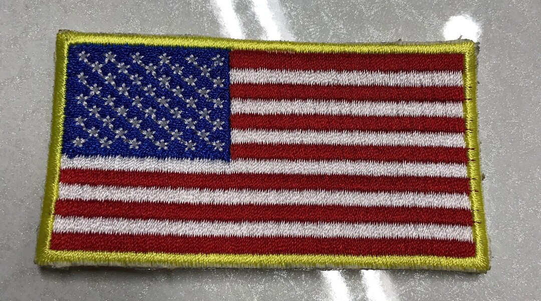 American Flag USA United States Patch Embroidered Iron on or Sew on ...