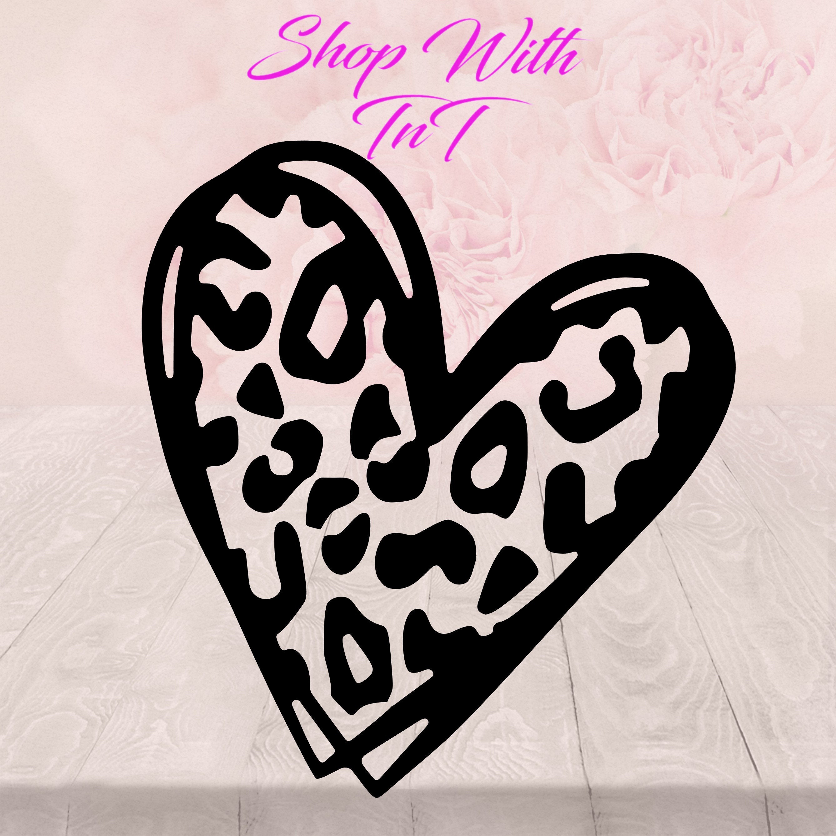 Cheetah Decal Sticker Leopard Decal Heart Decal Cheetah | Etsy