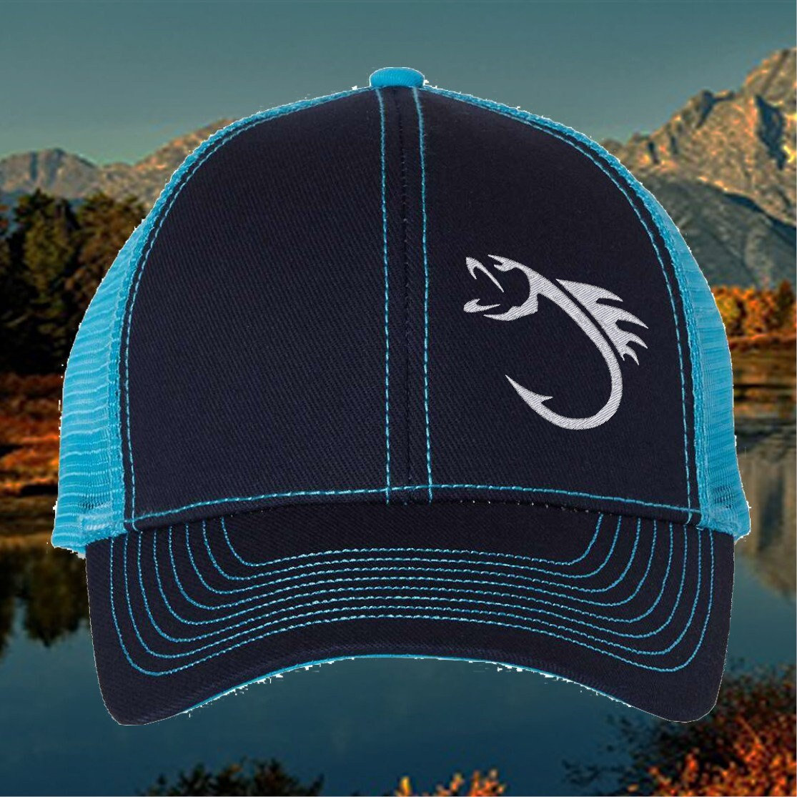 Embroidery, Fish Hook Hat, Fishing Cap, Fisher Cap, Fisherman Baseball ...