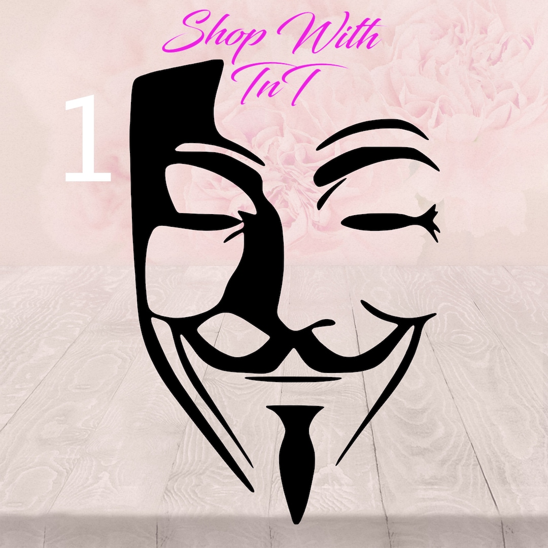 V for Vendetta Anonymous Sticker Decal for Windows Computers Anything ...