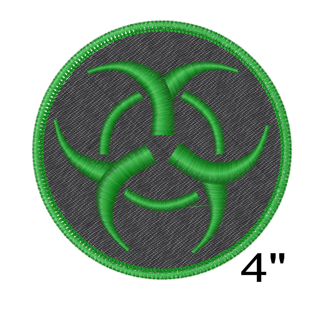 Zombie Apocalypse Biohazard Patch - Embroidered Iron-on Patch - Undead ...