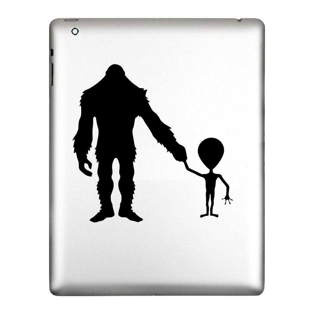 Bigfoot Alien Holding Hands | Anything With a Flat Surface - Etsy