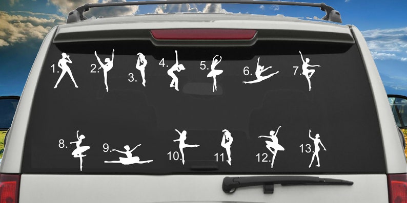 Silhouette Dancer Decals Elegant Dance Art, Stickers - Etsy