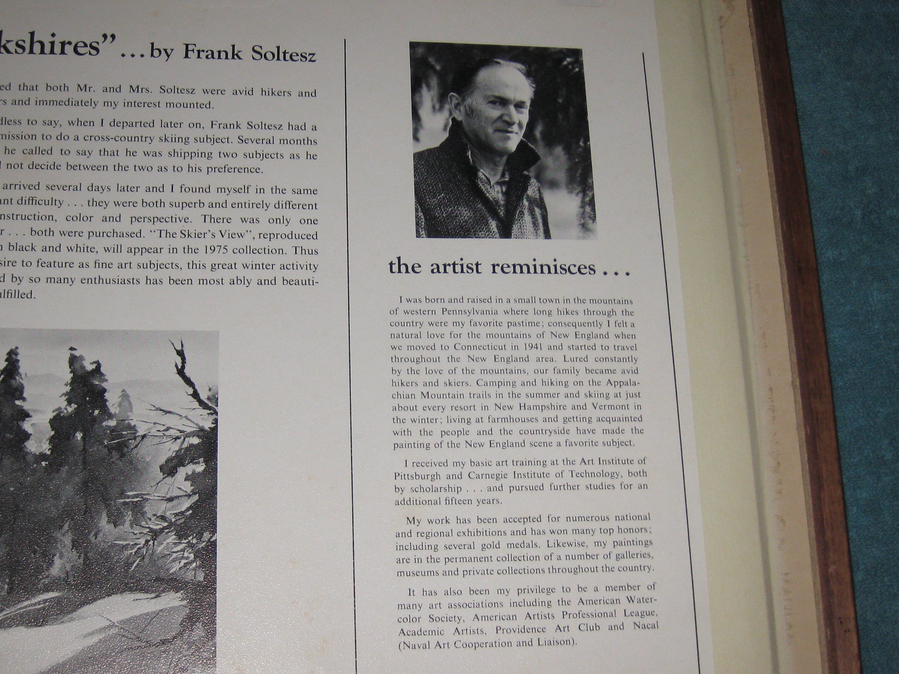 FRANK SOLTESZ a PERFECT Day in the Berkshires Print Wood Frame 16 3/4 X ...