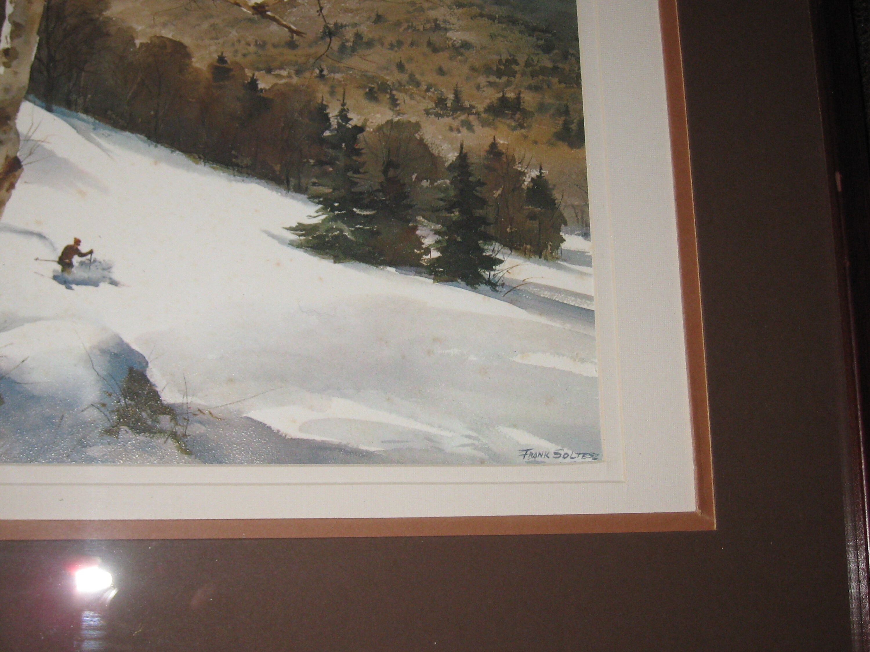 FRANK SOLTESZ a PERFECT Day in the Berkshires Print Wood Frame 16 3/4 X ...