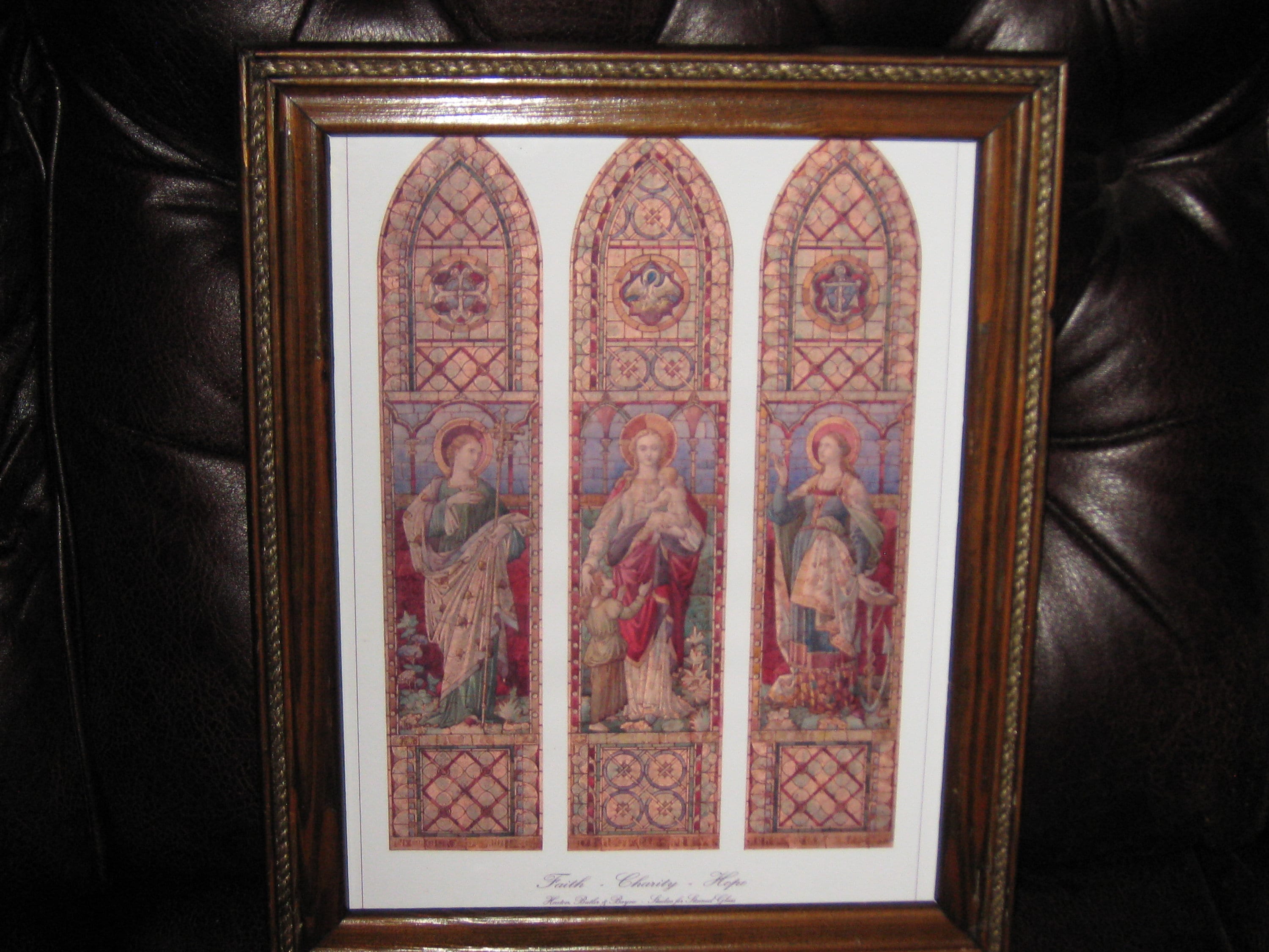 FAITH CHARITY HOPE Religious Triptych Heaton Butler & Bayne Studies in ...